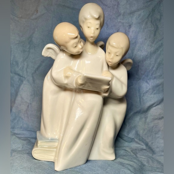 Lladro | Accents | Angel Trio Chorus Nao Lladro Figurine Musical ...